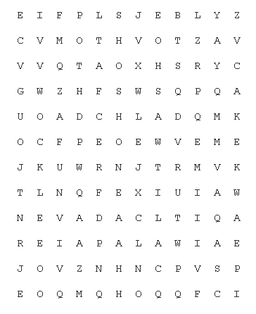 Nevada Word Search Nevada Cities Word Search